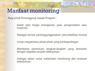 Monitoring dan evaluasi | PPT