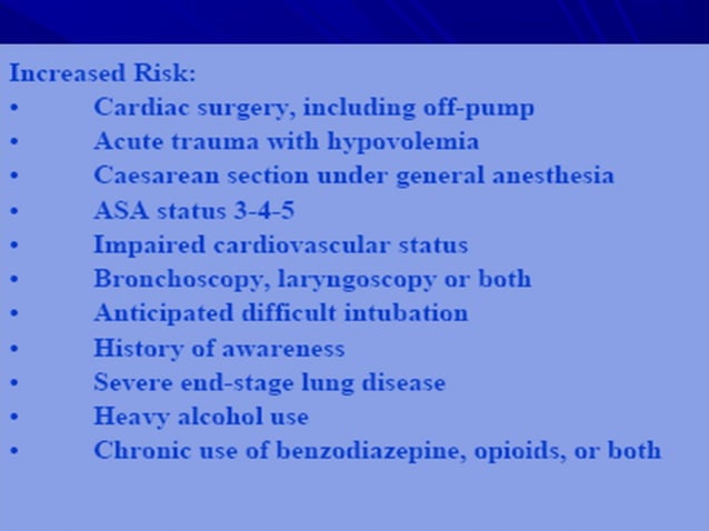 Monitoring depth of anaesthesia | PPT | Surgery | Medical Health