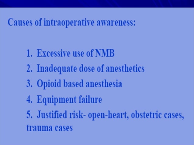 Monitoring depth of anaesthesia | PPT | Surgery | Medical Health