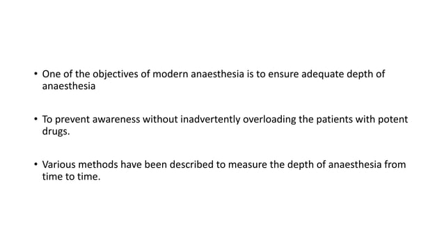 Monitoring depth of anesthesia | PPTX