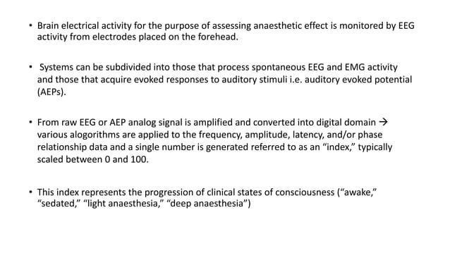 Monitoring depth of anesthesia | PPTX