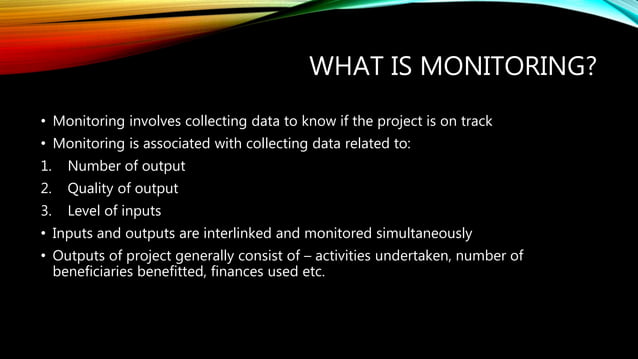 Monitoring development projects | PPTX