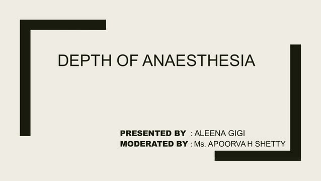 Monitoring Depth of Anaesthesia | PDF | Brain and Nervous System ...