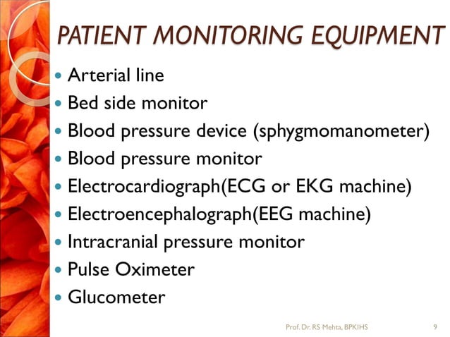 Monitoring & devices used in icu ccu | PDF | First Aid | Injuries