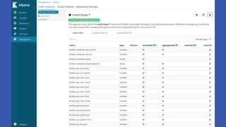 Monitoring Docker Containers with Metricbeat, Elasticsearch, and Kibana | PDF