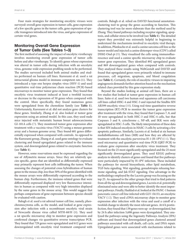 Monitoring efficacy gene expression frontiers | PDF