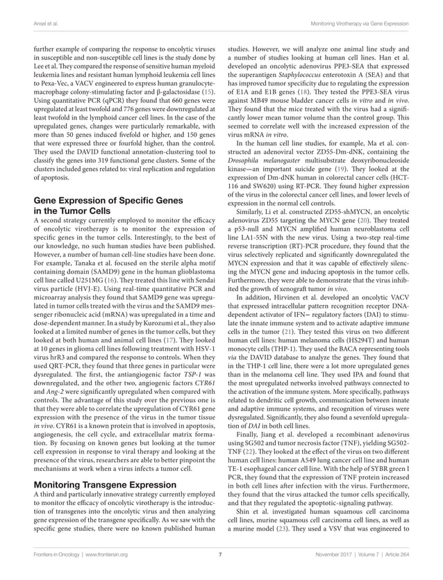 Monitoring efficacy gene expression frontiers | PDF