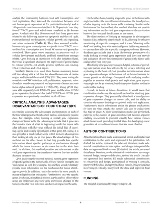 Monitoring efficacy gene expression frontiers | PDF