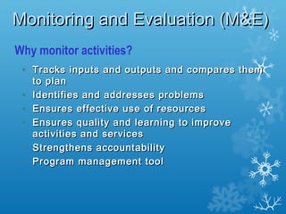 Monitoring & evaluation presentation | PPT