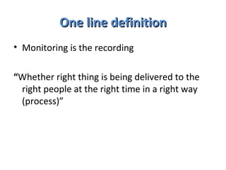 Monitoring & evaluation presentation[1] | PPT