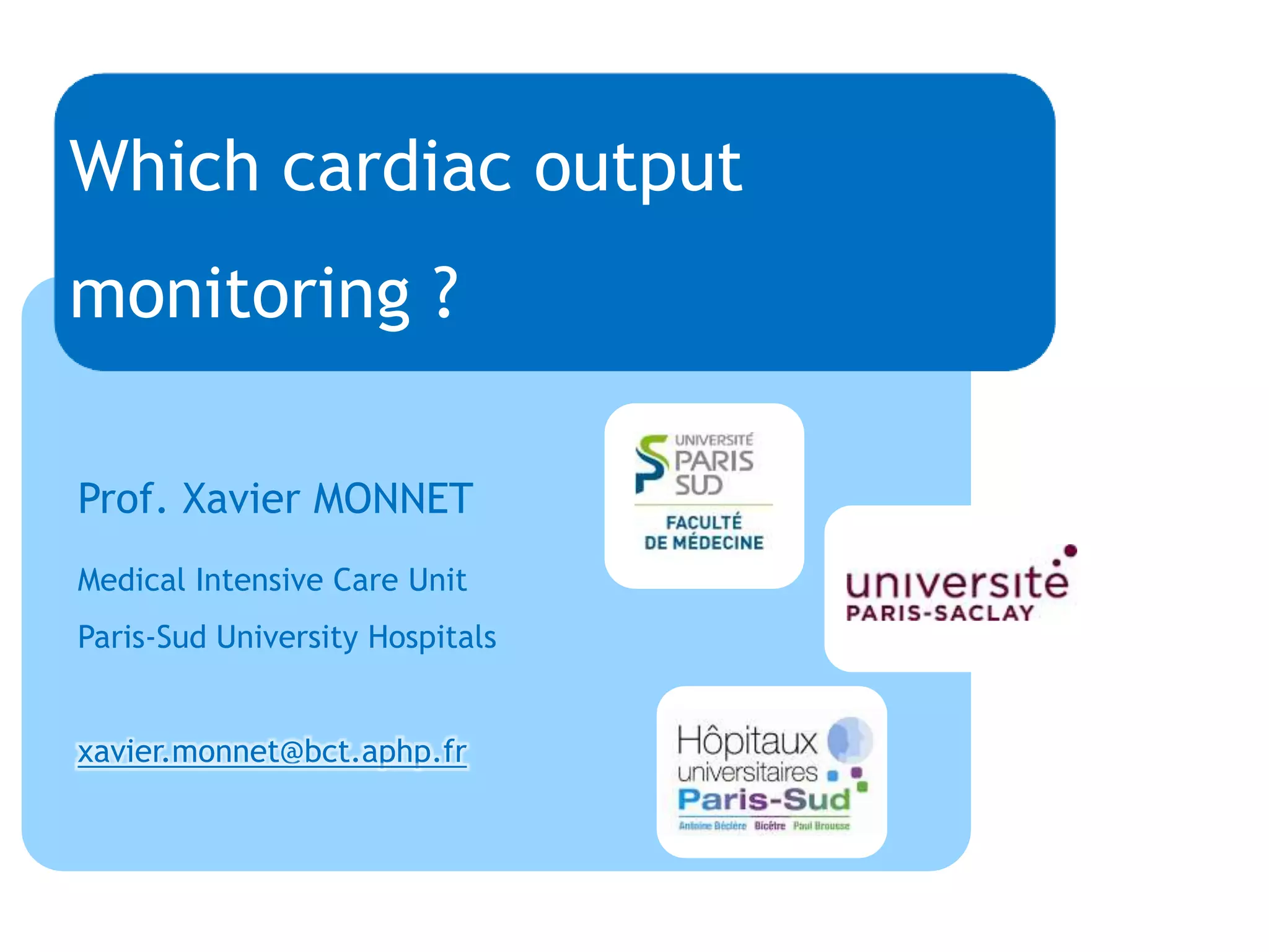 Which Cardiac Output Monitoring Pptx