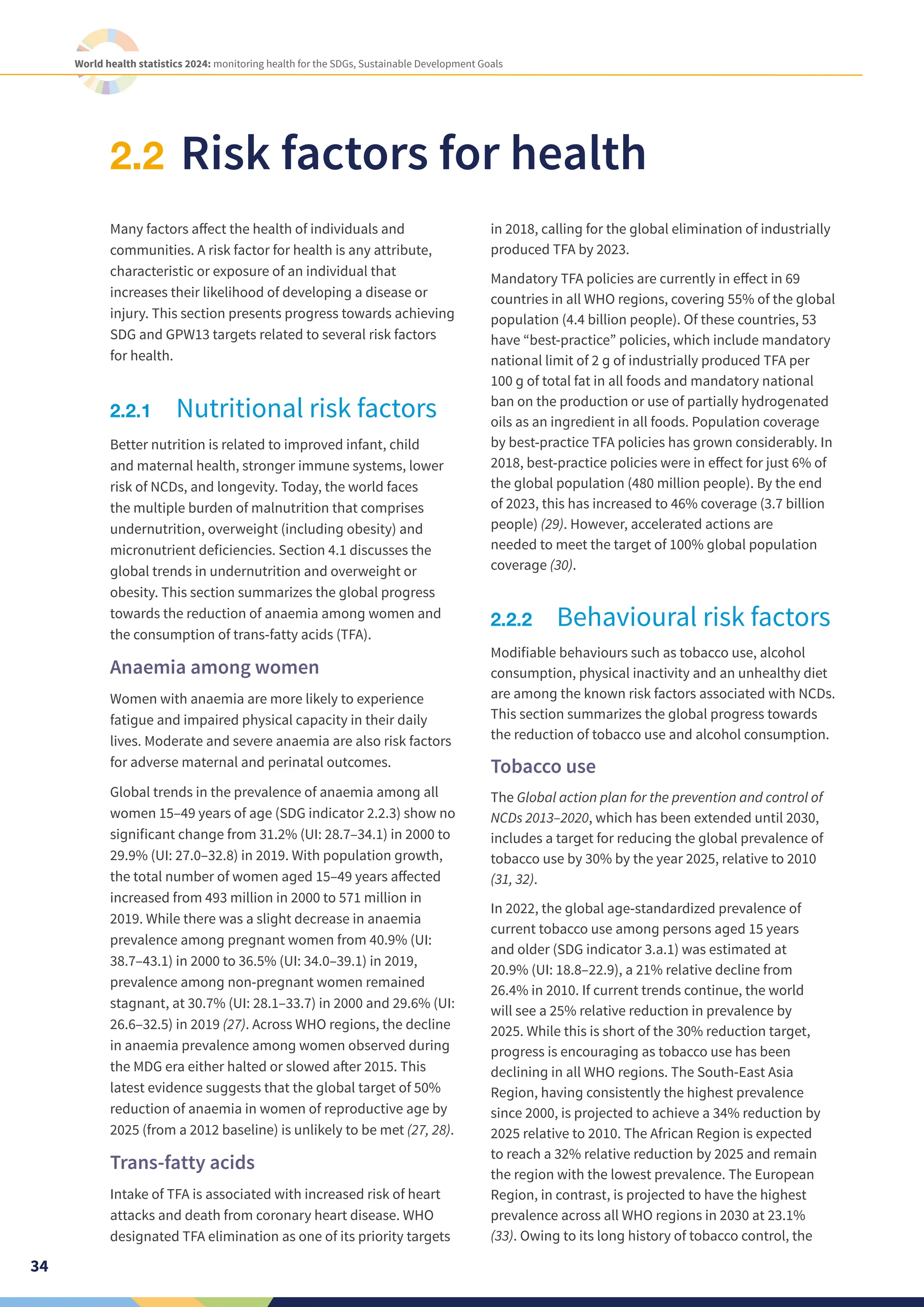 Monitoring Health for the SDGs - Global Health Statistics 2024 - WHO | PDF