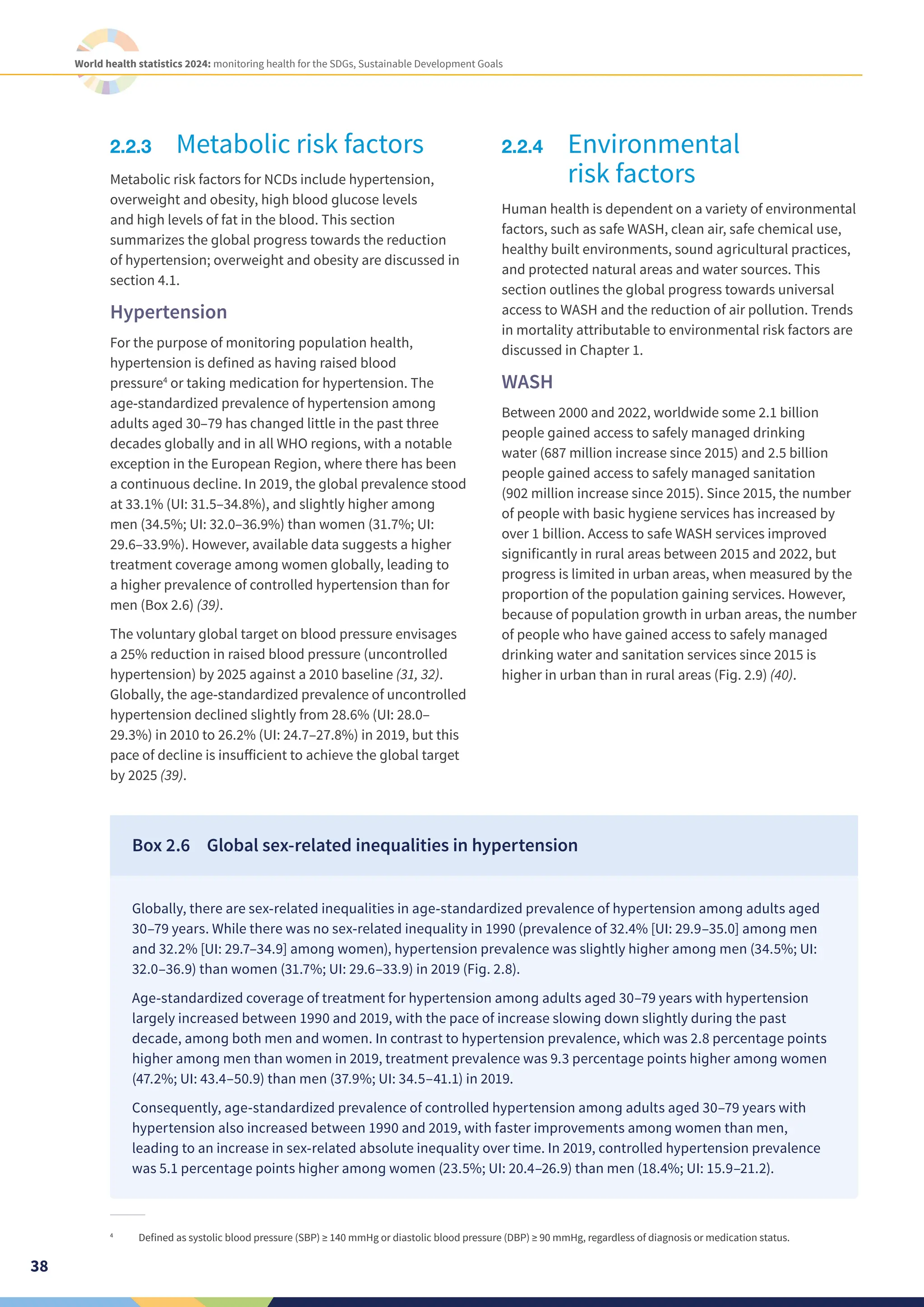 Monitoring Health for the SDGs - Global Health Statistics 2024 - WHO | PDF