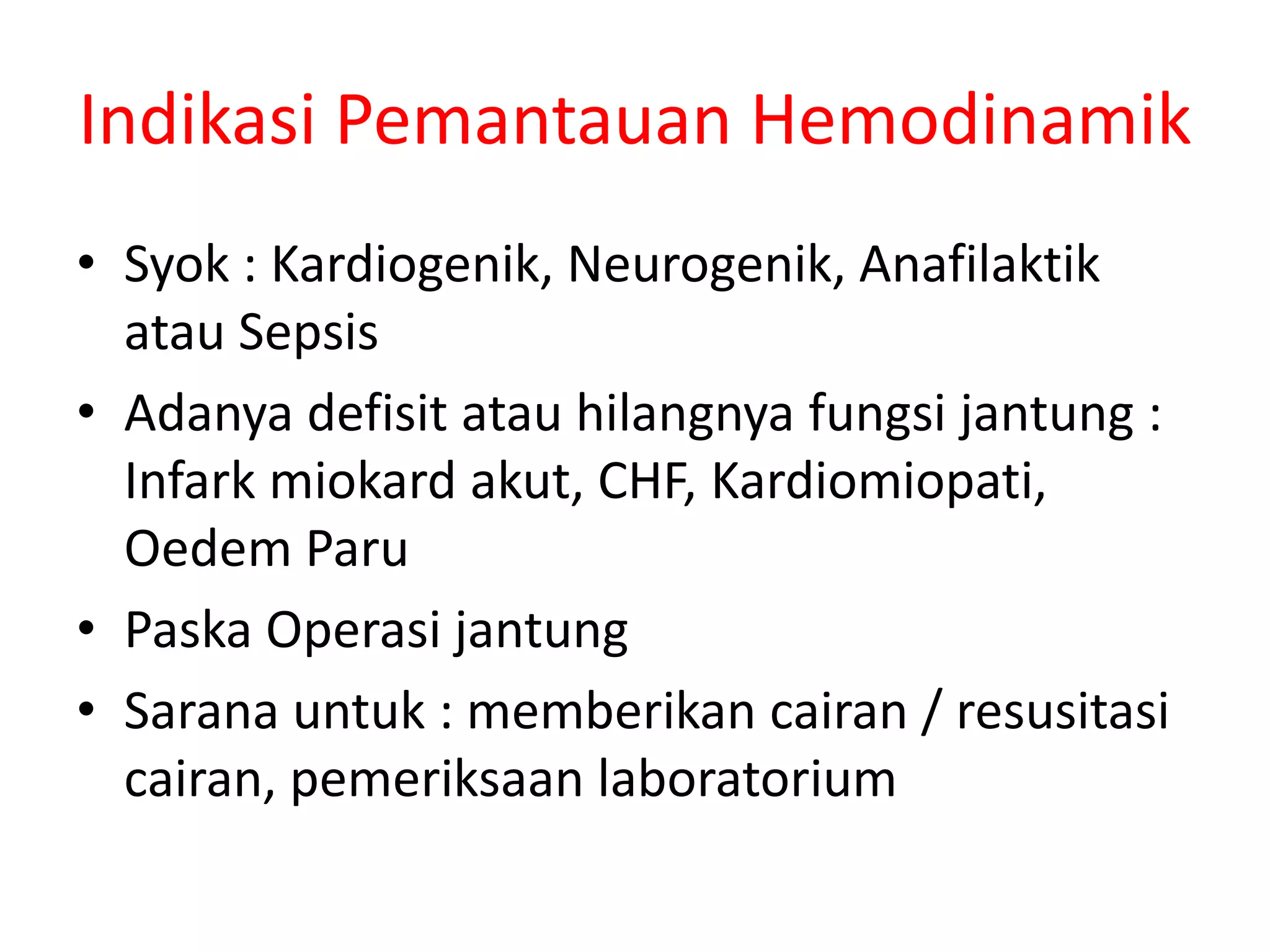 Monitoring hemodinamik invasif | PPTX