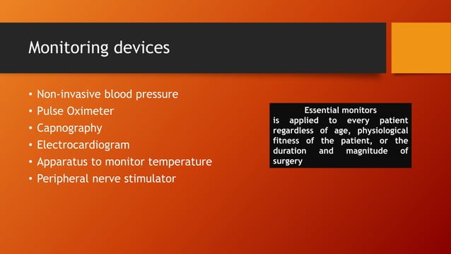 MONITORING IN ANAESTHESIA.pptx | Heart and Cardiovascular Diseases ...