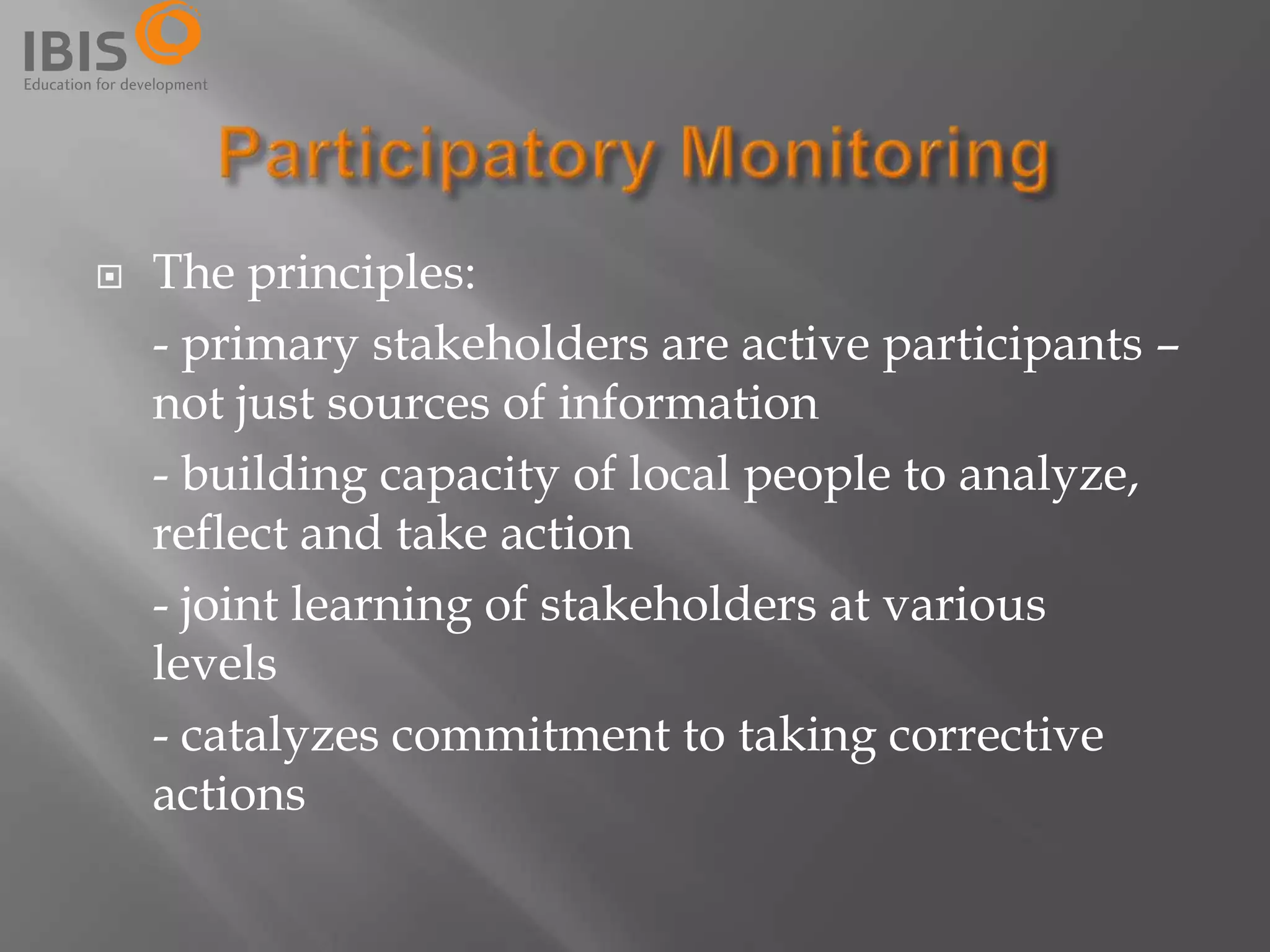 Monitoring Indicators Ppt