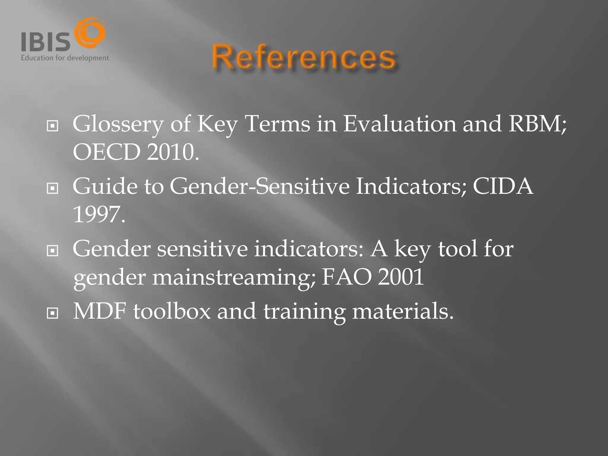 Monitoring Indicators Ppt