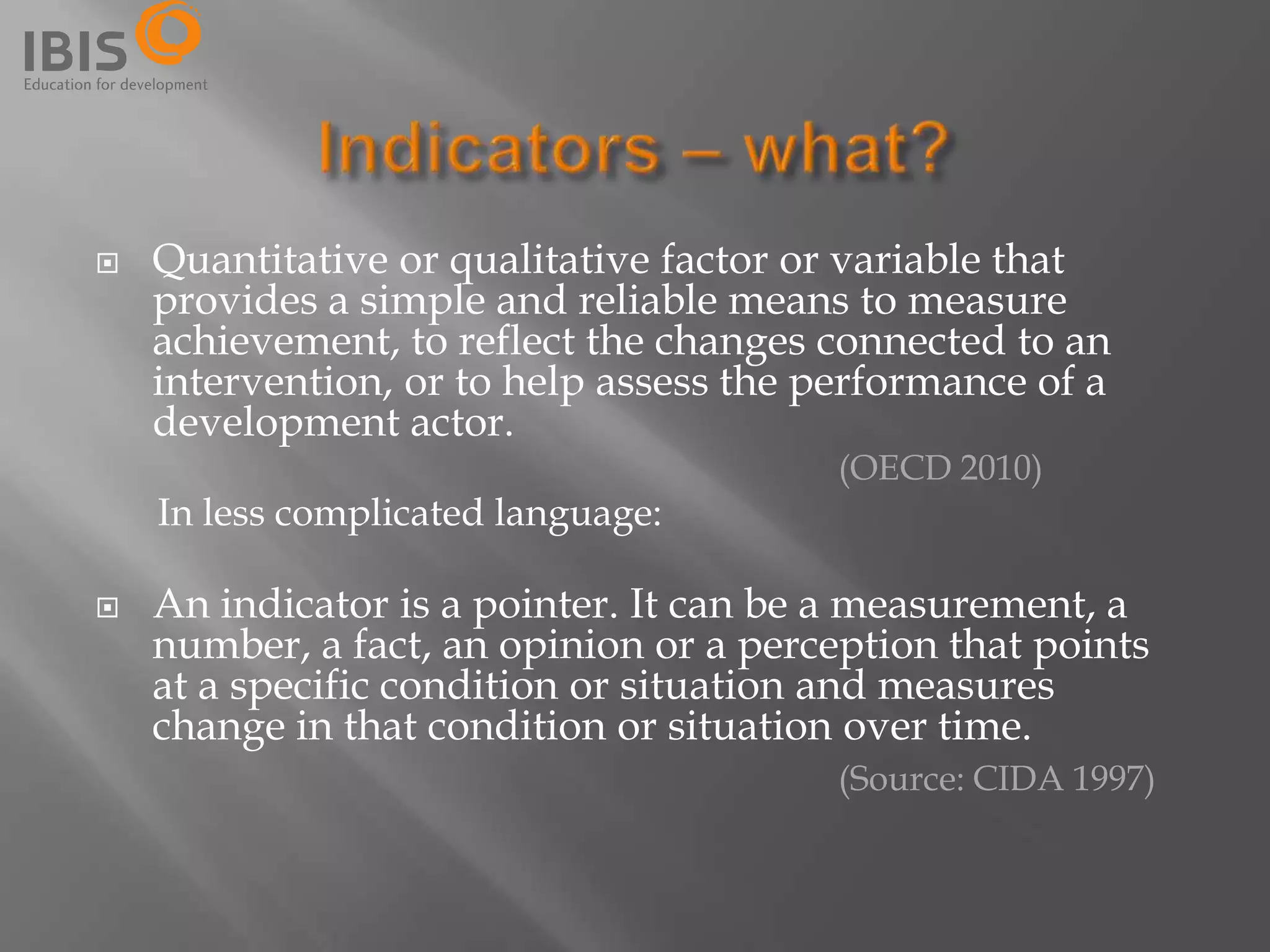 Monitoring indicators | PPTX
