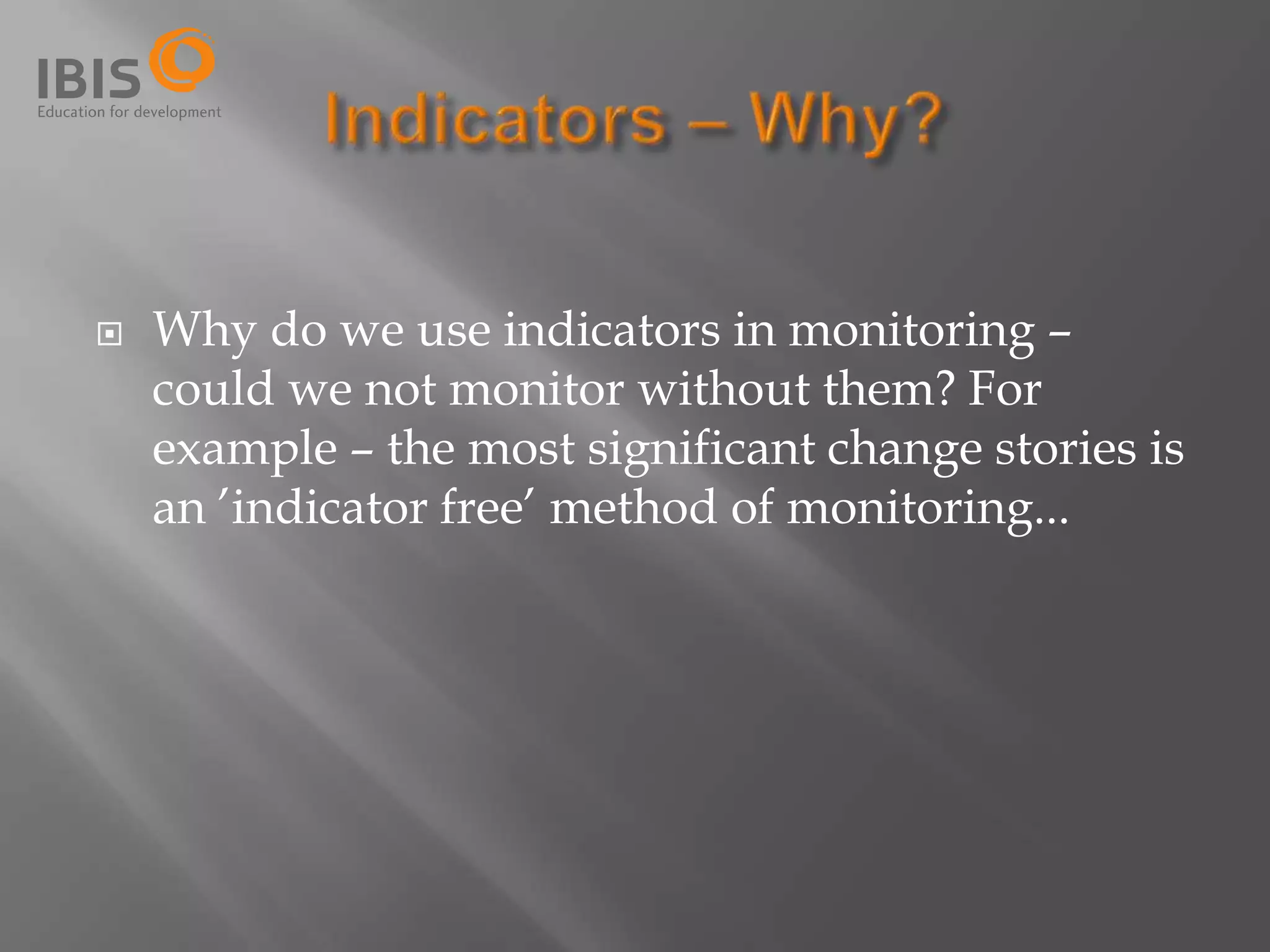 Monitoring indicators | PPTX