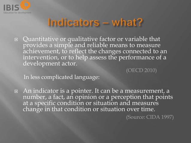 Monitoring indicators | PPT