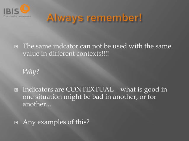 Monitoring indicators | PPT