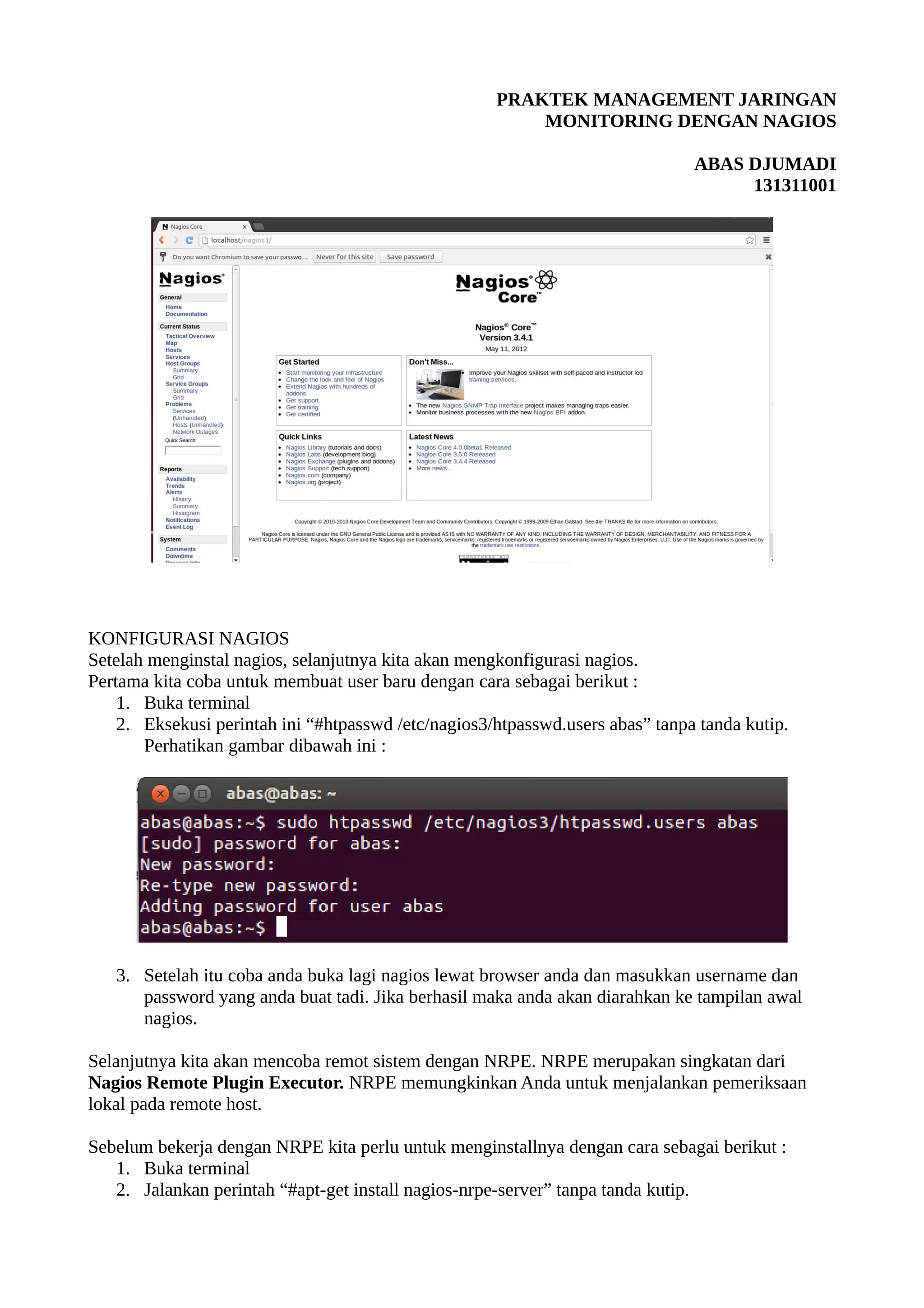 Monitoring jaringan dengan nagios | PDF