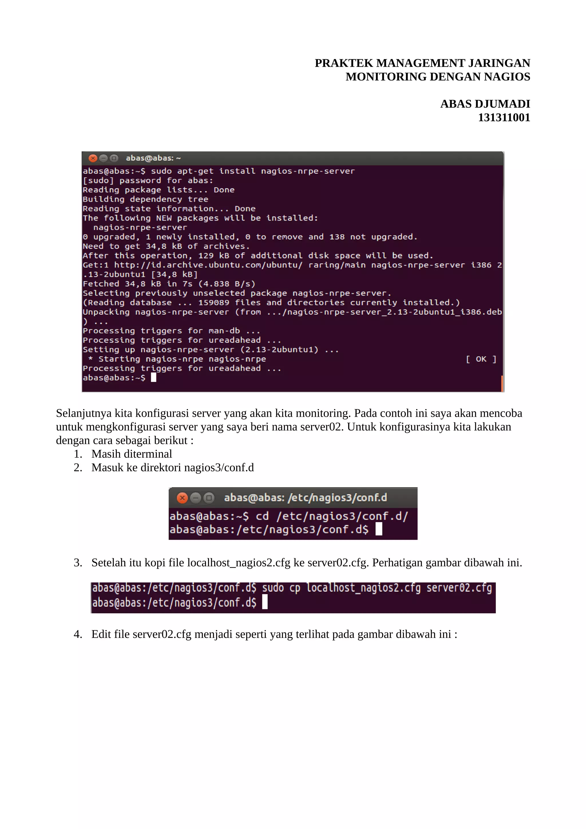 Monitoring jaringan dengan nagios | PDF