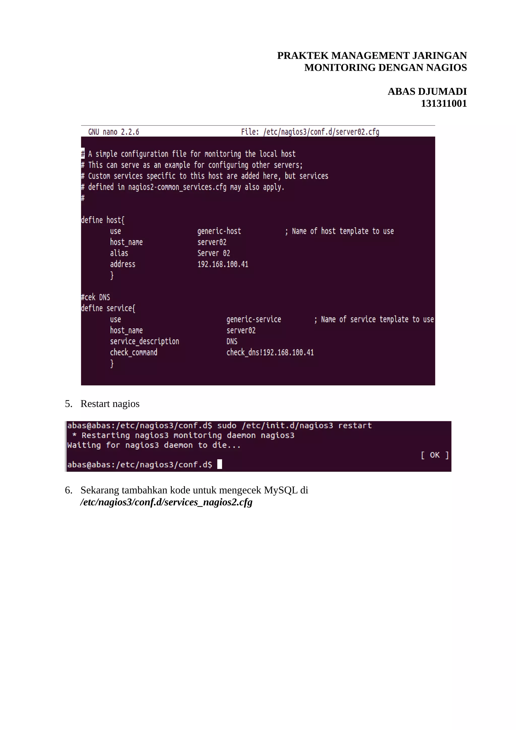 Monitoring jaringan dengan nagios | PDF