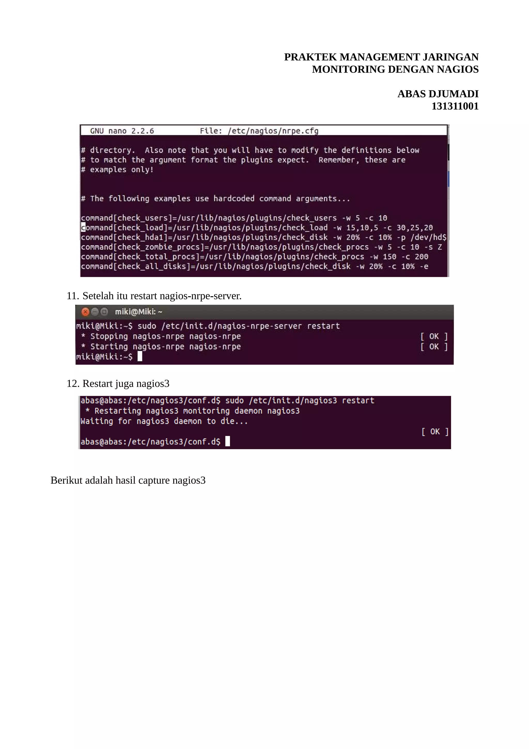 Monitoring jaringan dengan nagios | PDF