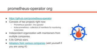 Monitoring kubernetes with prometheus-operator | PPTX | Operating ...