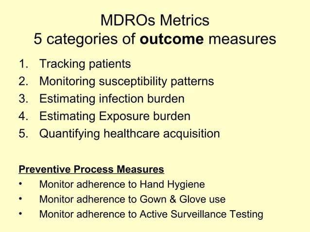 Monitoring mdro in healthcare | PPT