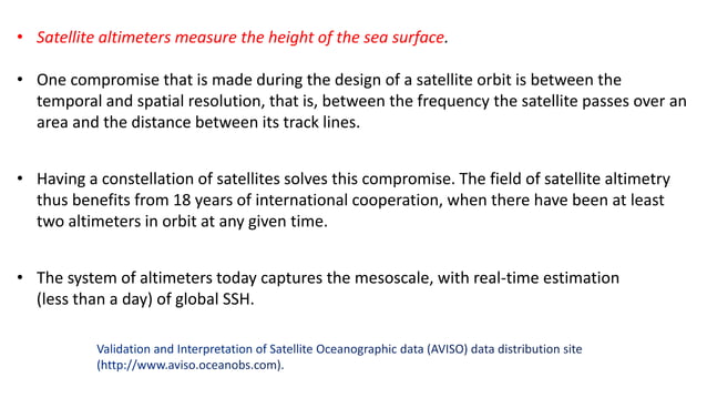 Monitoring ocean currents using satellite sensors | PPT