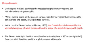 Monitoring ocean currents using satellite sensors | PPTX
