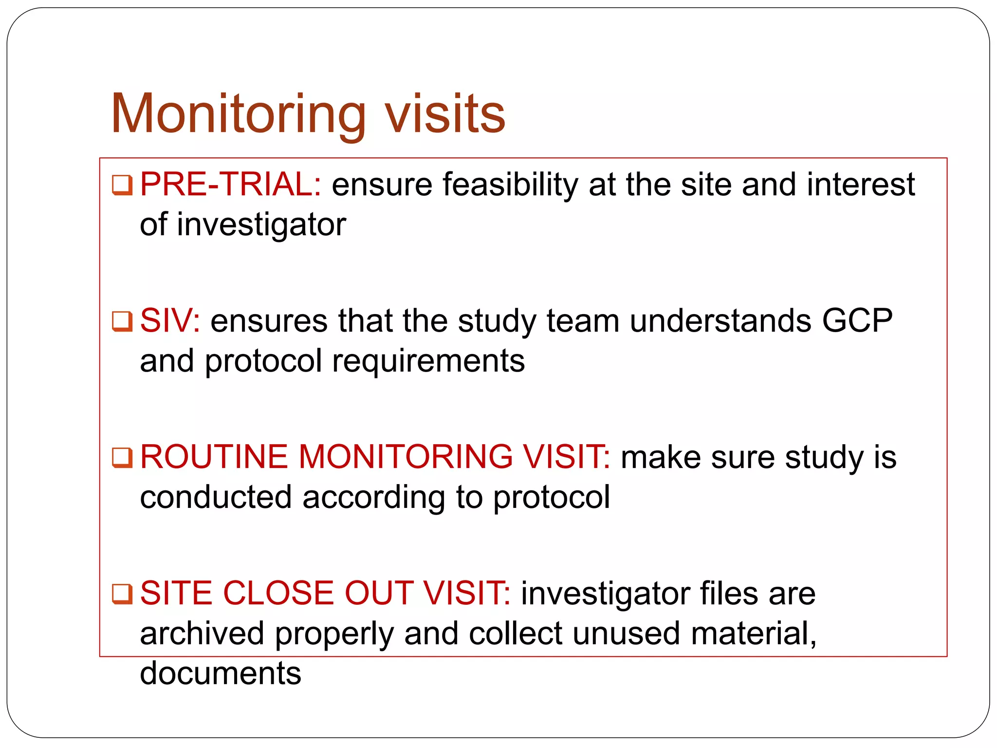 Monitoring of clinical trials | PPTX