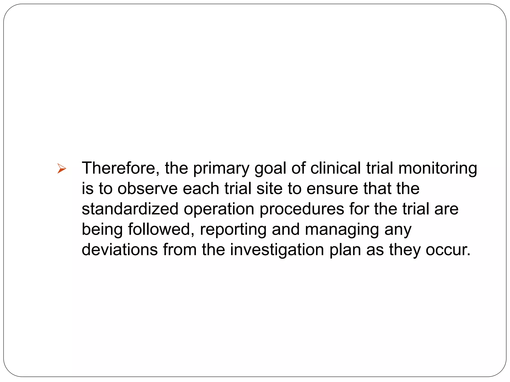 Monitoring of clinical trials | PPTX