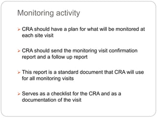 Monitoring of clinical trials | PPTX