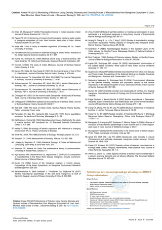 Monitoring of pollution using density, biomass and diversity indices of ...