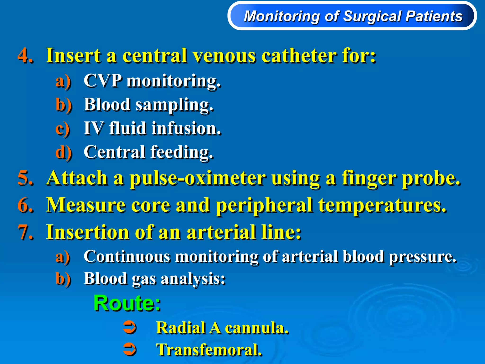 Monitoring of surgical patients | PPTX