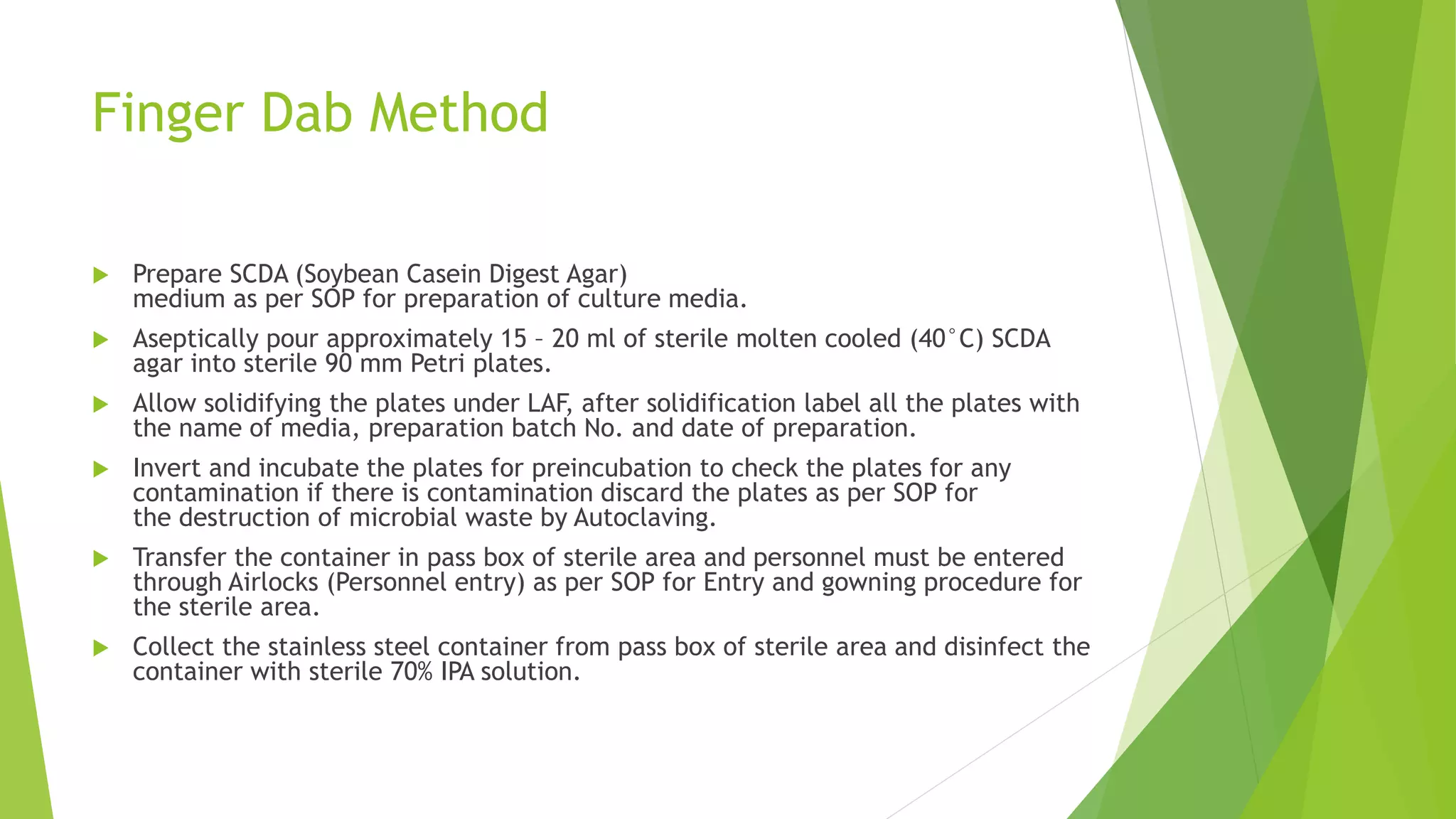 Monitoring of Working Surface and Working Personnel in Pharmaceutical ...