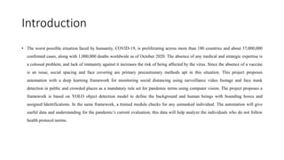 Monitoring Pandemic Precautionary Protocols using Real-time ...
