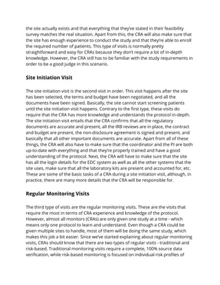 Monitoring Plan and Basic Monitoring Visits: Everything that a CRA ...