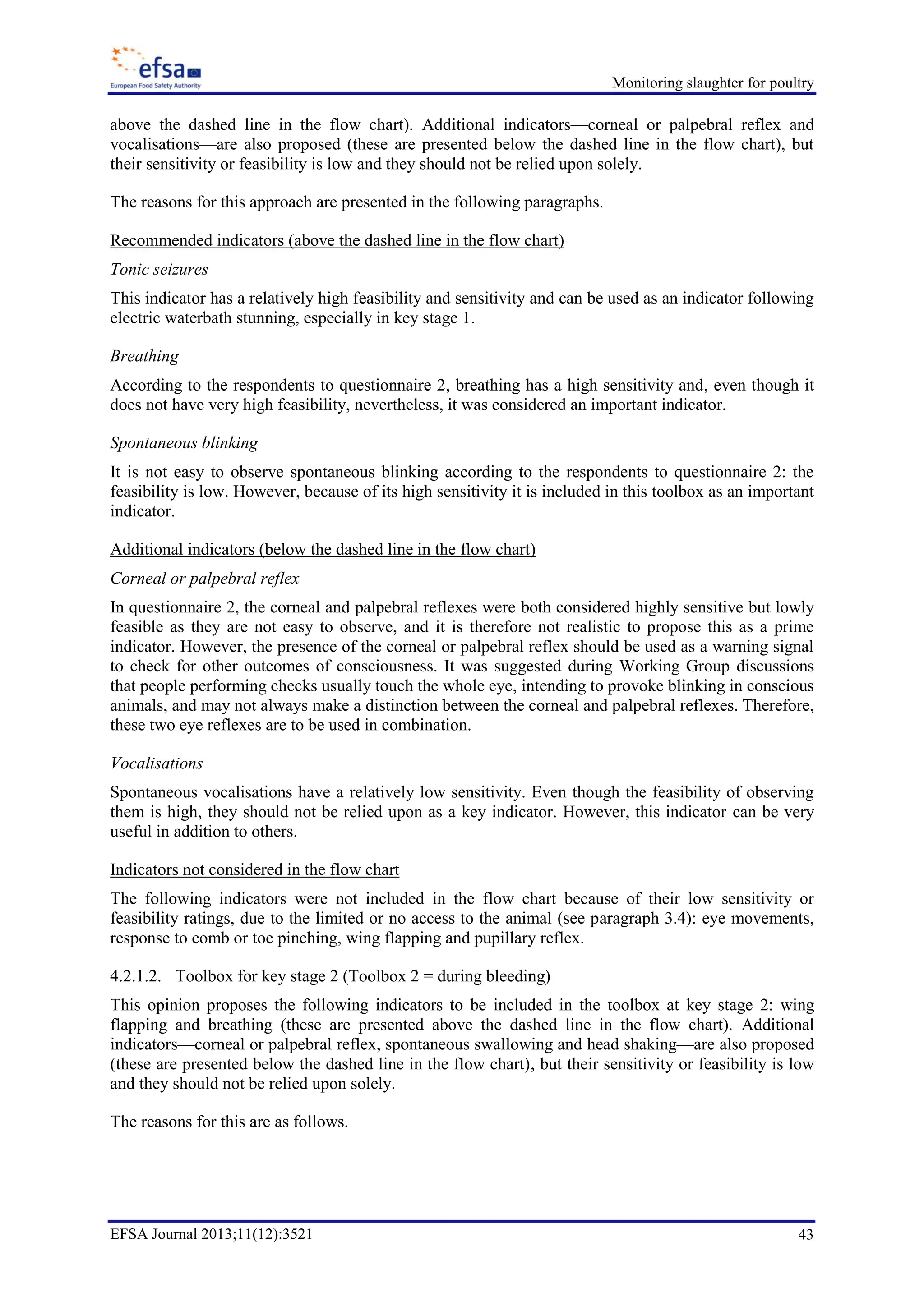 EFSA AHAW report on monitoring procedures at poultry slaughterhouses | PDF