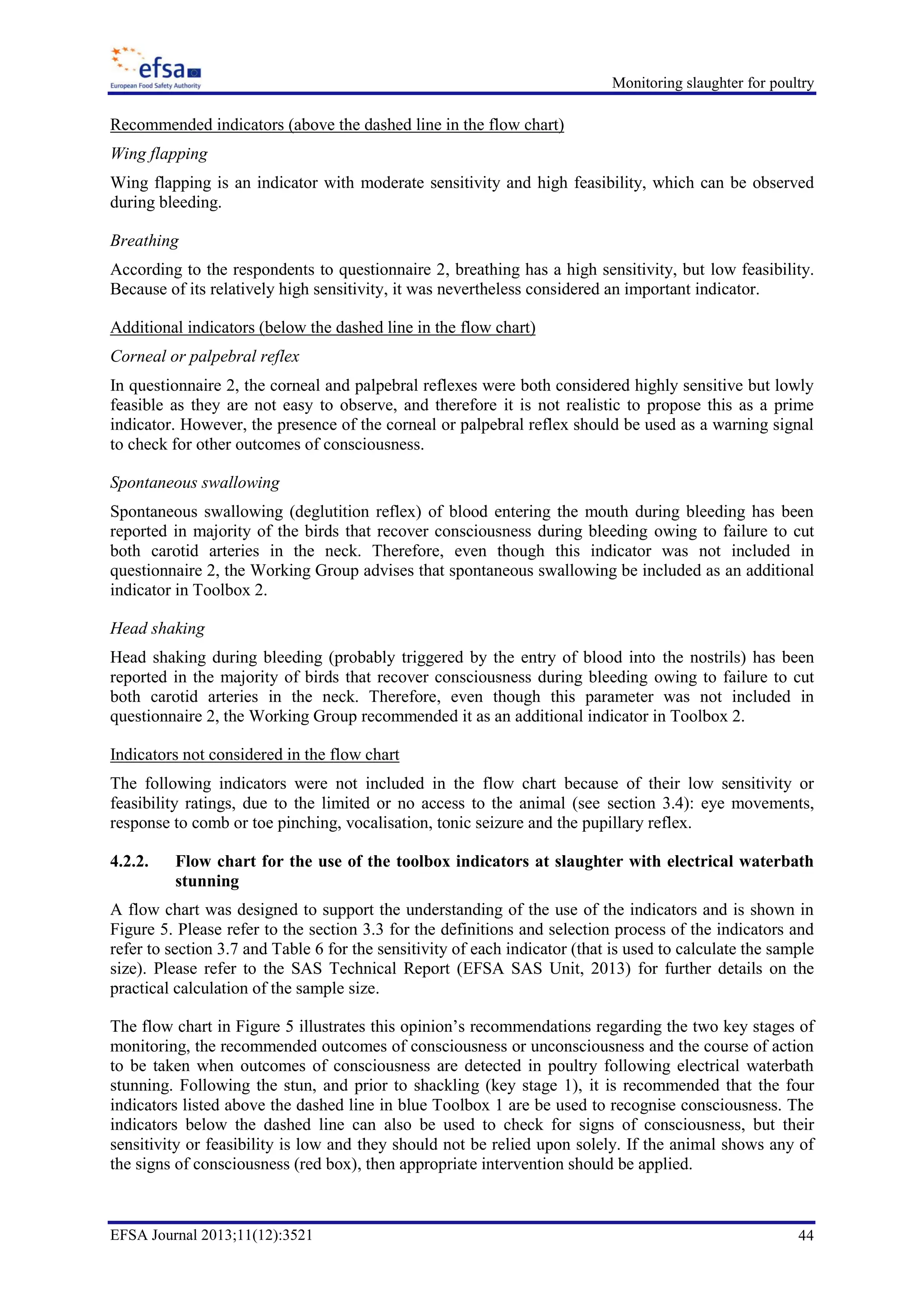 EFSA AHAW report on monitoring procedures at poultry slaughterhouses | PDF