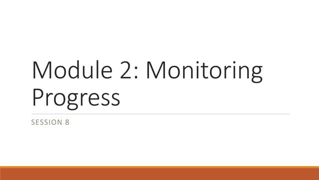 Monitoring progress 8 | PPTX