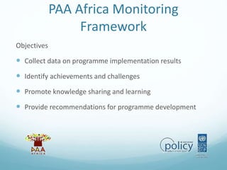 PAA Africa Phase II: Final Monitoring Results | PPTX
