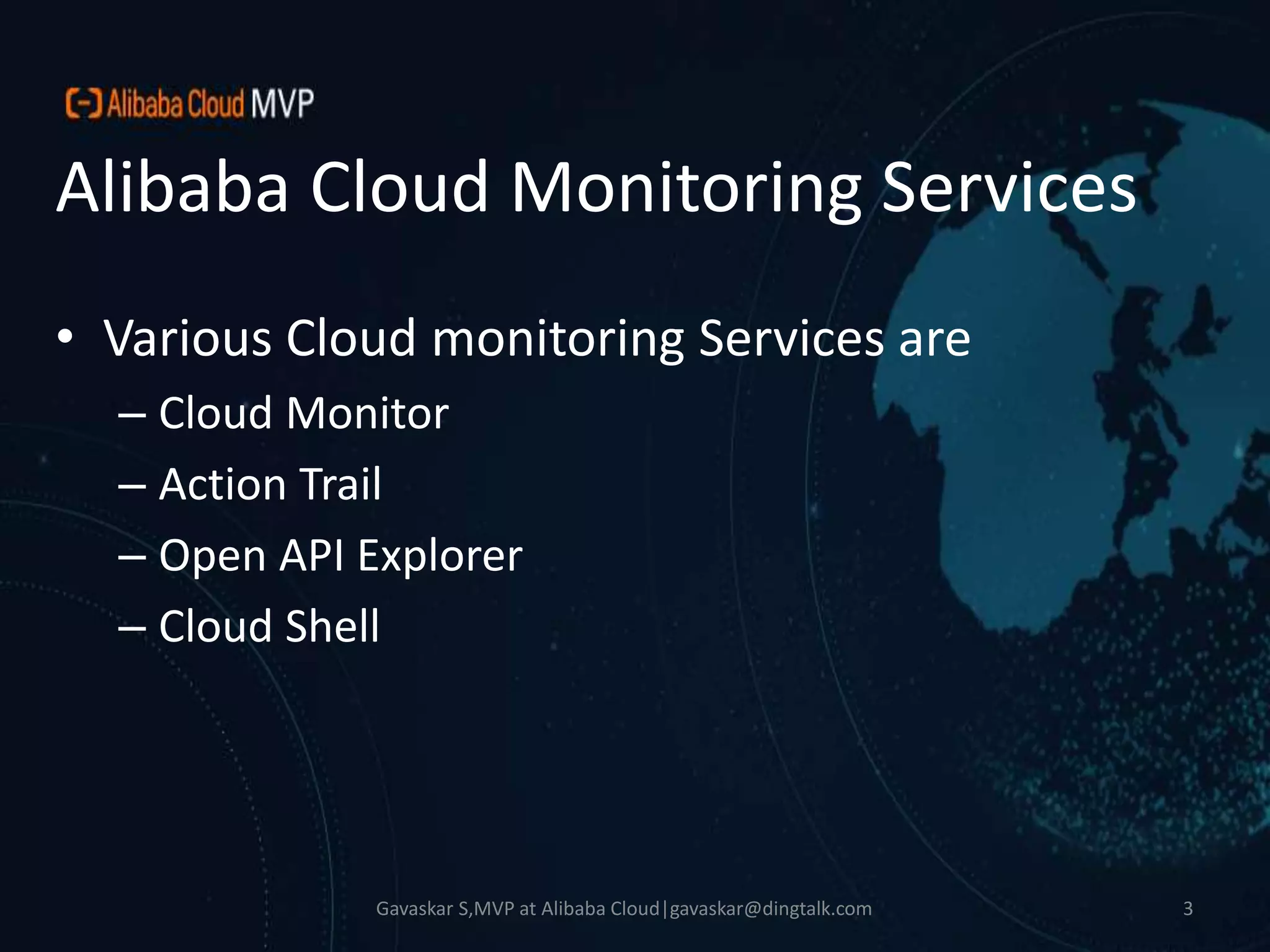 Monitoring Service of Alibaba Cloud | PPT