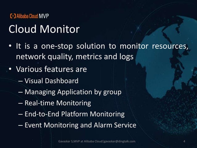 Monitoring Service of Alibaba Cloud | PPT