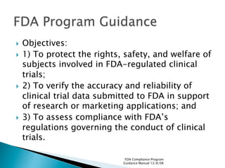 Regulations That Drive Monitoring Visits and FDA Audits: Preparing for ...