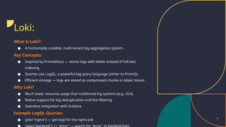Monitoring Stack: Grafana, Loki & Promtail | PPTX