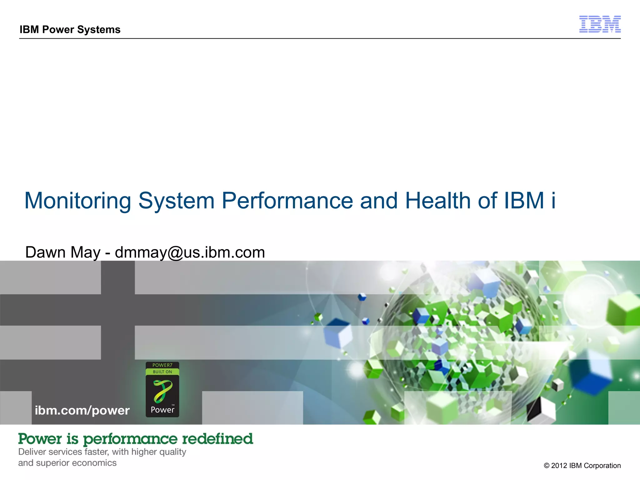 Monitoring system performance and health of i CEC 2012 | PPT